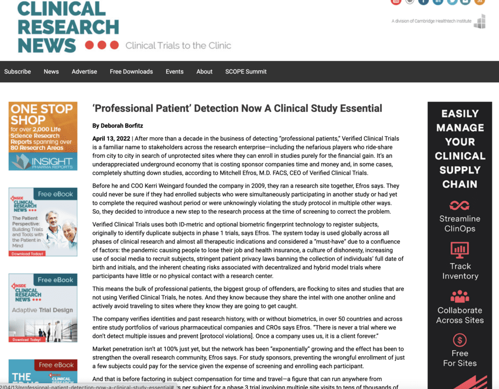 Professional Research Subject Detection Now A Clinical Trial Essential ...
